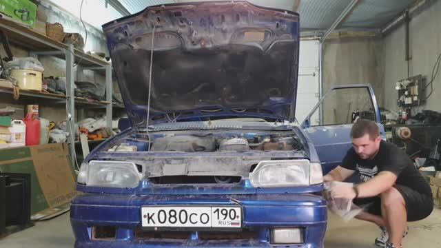 Восстановили ВАЗ 2115 из говн@ и палок / первая покраска и первые косяки... / покраска по дешману