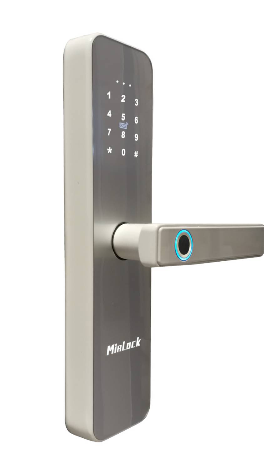 Электронный замок в белом цвете MirLock FT510 на межкомнатные и офисные двери.
