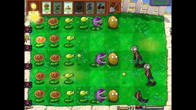 Plants VS Zombies Прохождение 6-10 Уровень В 1 Локации
