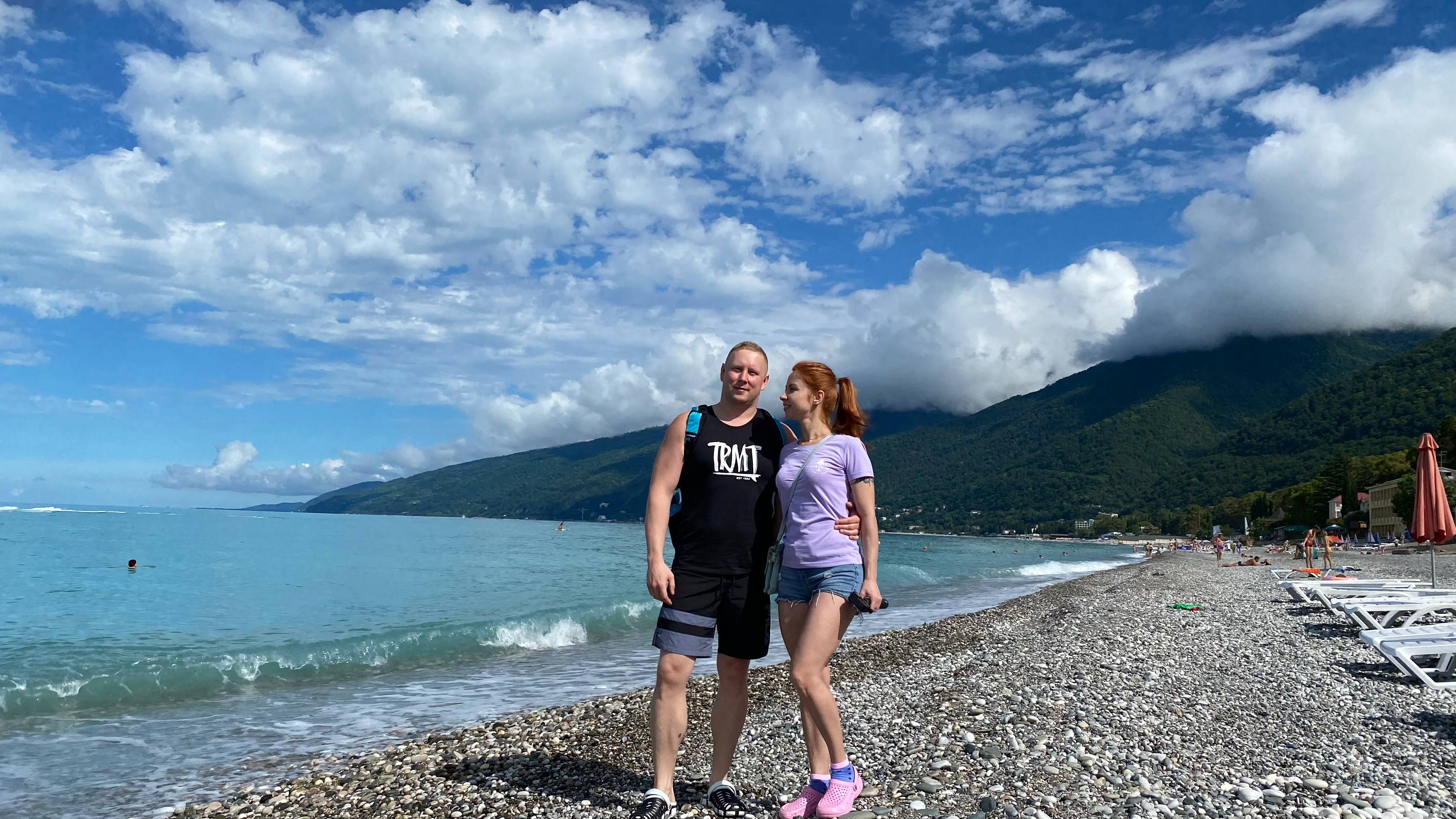 Абхазия. Гагры. Циклон отступил. Мы выбрались из отеля на 3 день к морю. Отдых не будет испорчен ч.3