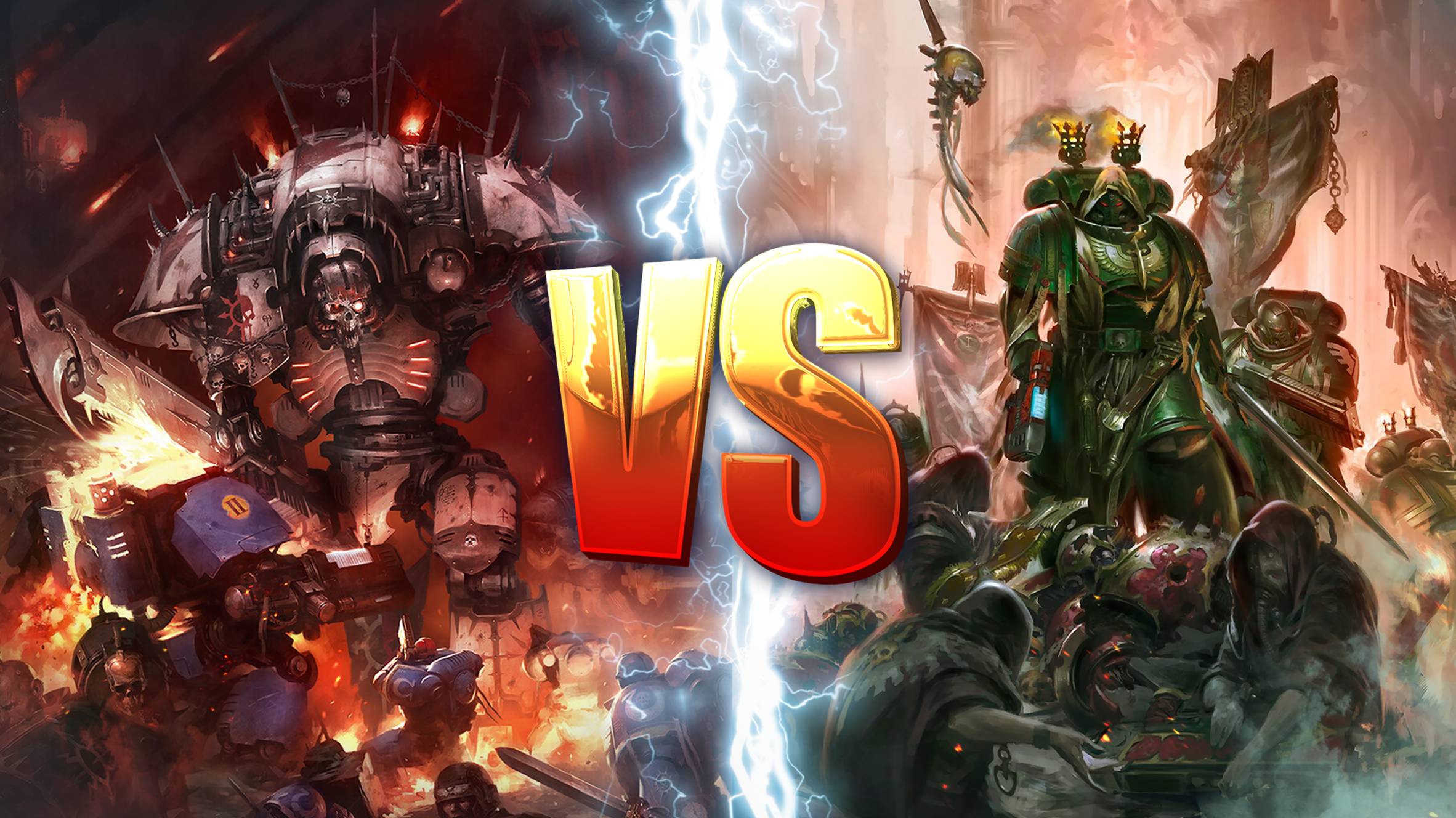 💀 Chaos Knights VS Dark Angels! ⚔️ warhammer 40k⚔️