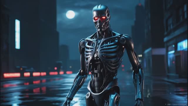 Музыка по мотивам фильма TERMINATOR. Атмосфера гнетущего страха и безысходности и напряжения.