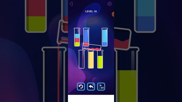 Tic-Tac-Toe Water Sort Прохождение 16-20 Уровень