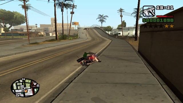 ничего необычного. Просто погоня от полиции в GTA:SA
