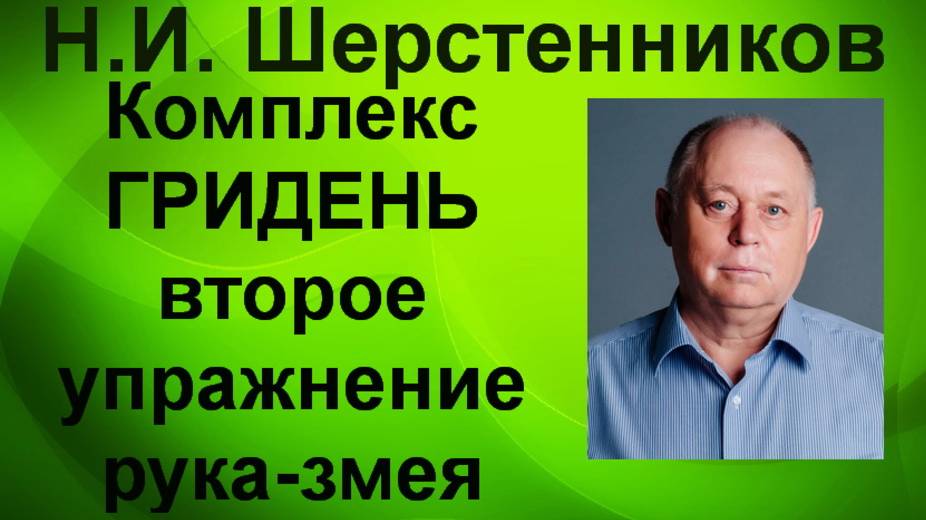 Шерстенников. Н.И. Шерстенников демонстрирует второе упражнение из комплекса Гридень.