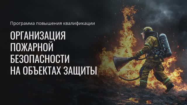 Программа Организация пожарной безопасности на объектах защиты