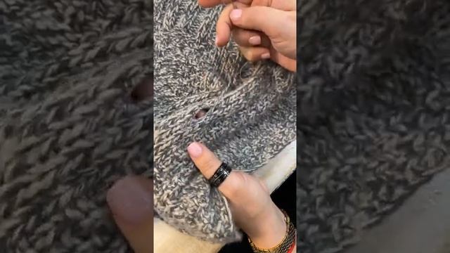 Обшивание петли для крупной пуговицы