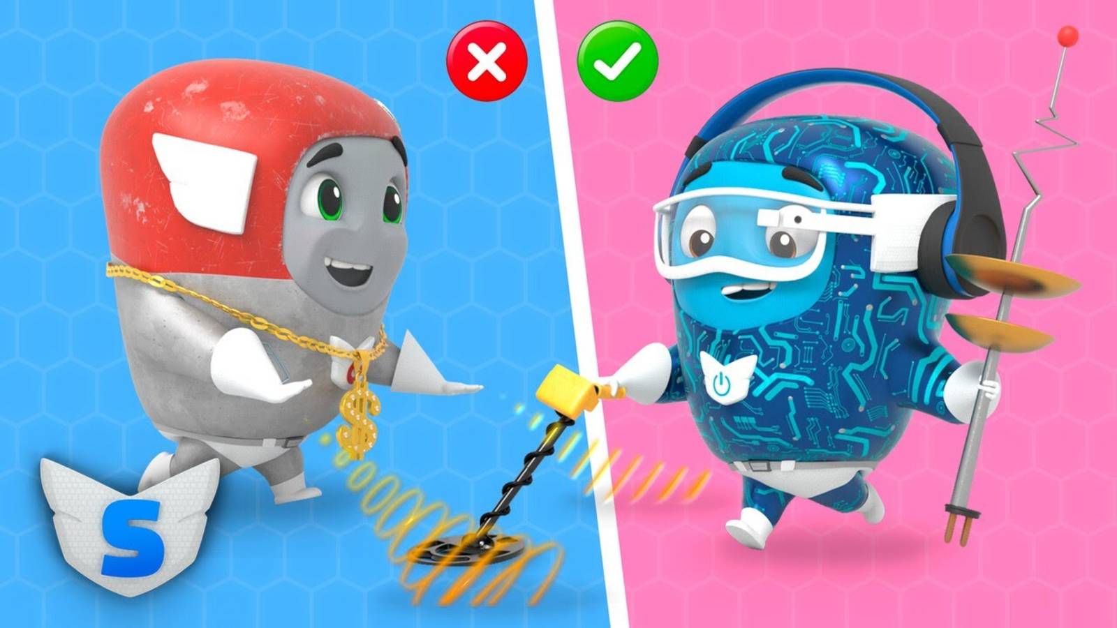 Супервизики - СУПЕРМАГНИТУ не стоит искать сокровища с его суперспособностями (Серия №4). Мультики