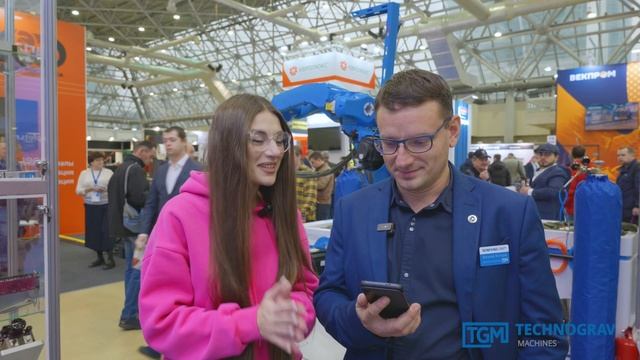 На выставке RusWeld «Технограв« представила производственную линию для металлообработки «под ключ».