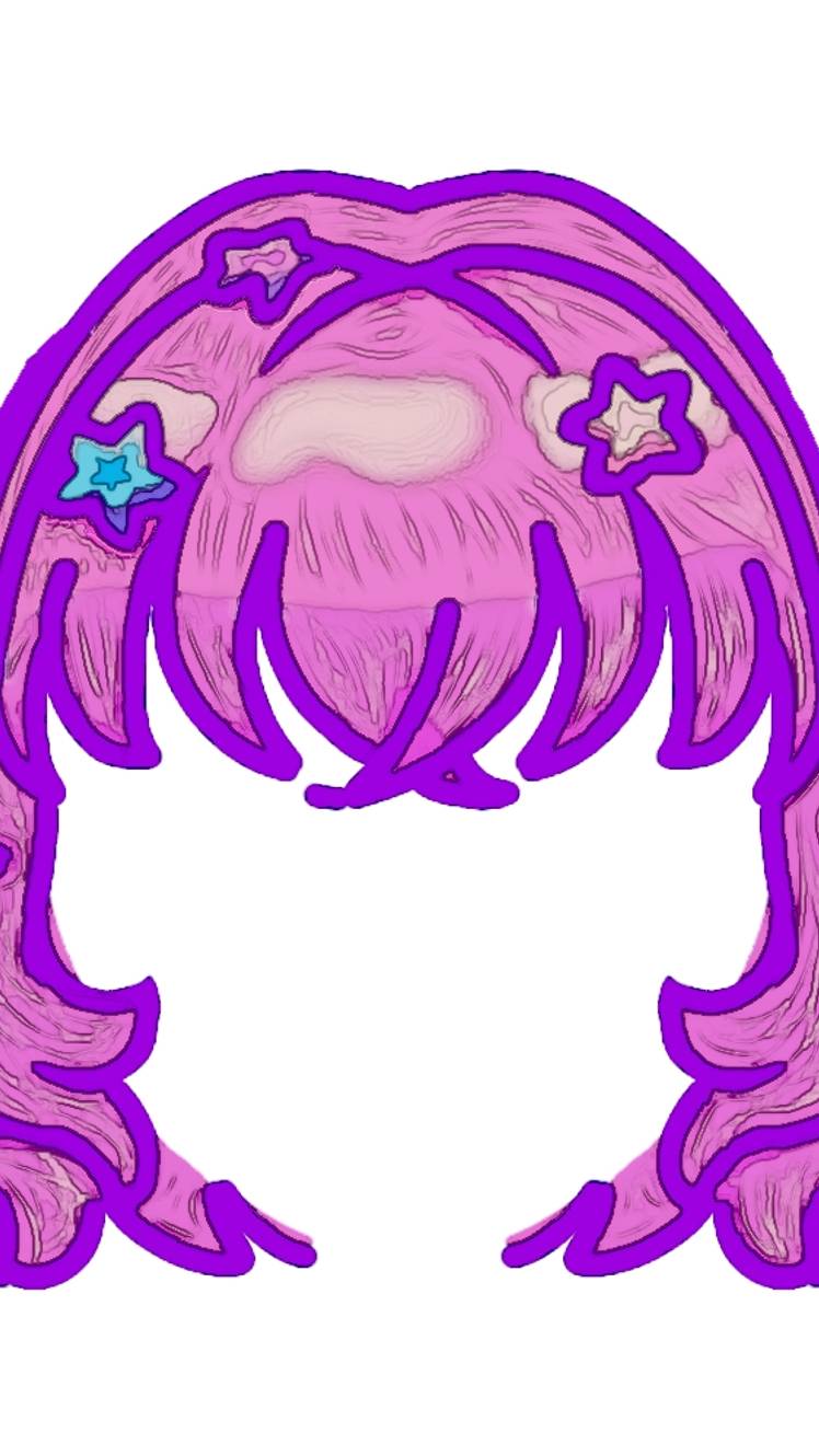 Обработка волос (заготовка ibis paint)