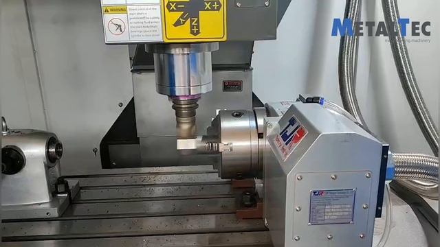 MetalTec TOPMILL 650S - фрезеровка и сверление заготовки на 4 х осевом вертикальном центре