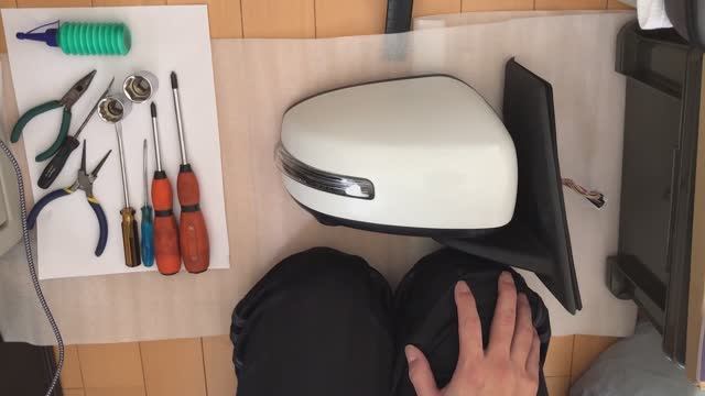 Замена шестерни зеркала двери