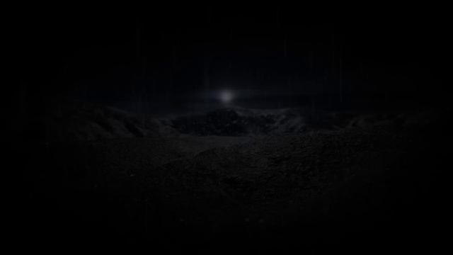 Проливной дождь и раскаты грома в пустыне для сна - Затемненный экран