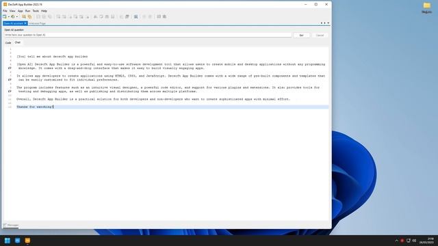 Урок 14 и 15 - Встроенный Open AI assistant