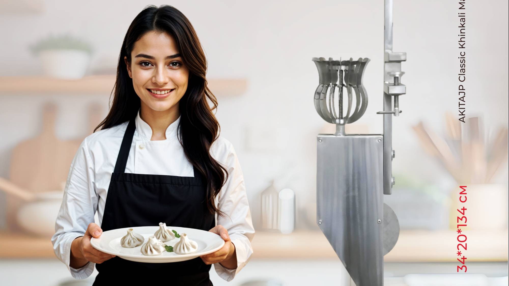 Хинкальница - аппарат для производства хинкали AKITAJP Classic Khinkali Maker Machine машина купить