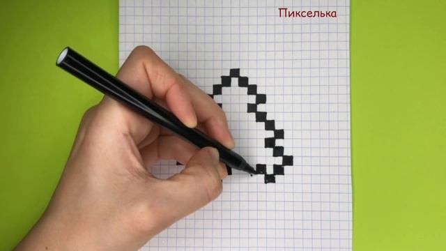 Ёлочка по Клеточкам ♥ Как Рисовать Кавайную Новогоднюю Елочку по Клеточкам