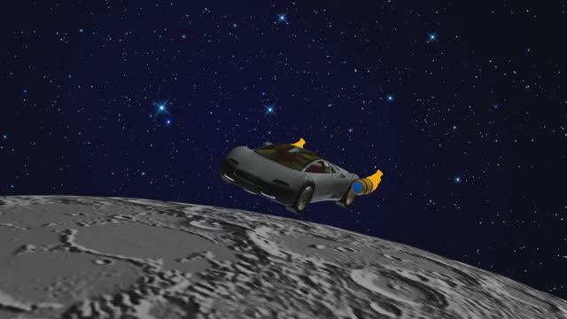 Полет автомобиля на луну на ракете SpaceX| Илон Маск отправил в космос автомобиль #3дмульт #3д