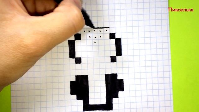 Как Рисовать Пингвина по Клеточкам ♥ Рисунки по Клеточкам #pixelart