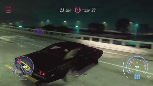Need For Speed: Heat, погоня за ночным опытом, на Dodge Charger