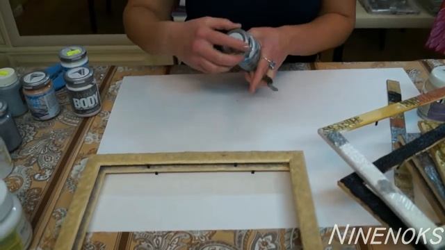 Как сделать красивую РАМКУ для картины.  Что такое ТЕКСТУРНЫЕ ПАСТЫ и как их наносить.