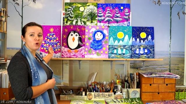 Презентация курса "Волшебная зима" 5+ Гуашь.