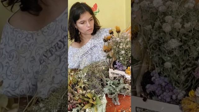 Осенняя поделка в школу #своимиоуками #букетизсухоцветов #экибана #имамаможет #осень #осенниецветы