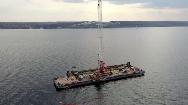 п.Климовка. 8 апреля 2020г. Строительство моста