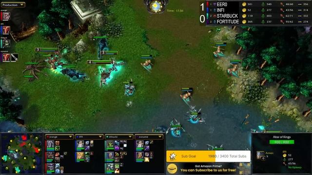 WC3 _ 2v2 Bo3 Match _ Fortitude & Starbuck vs Infi & Eer0 _ Ancient of Wonders Cup 2024 #4