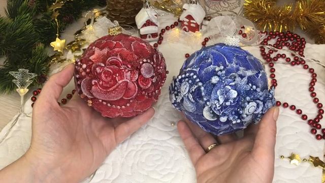 Шарик на ёлку своими руками часть 1