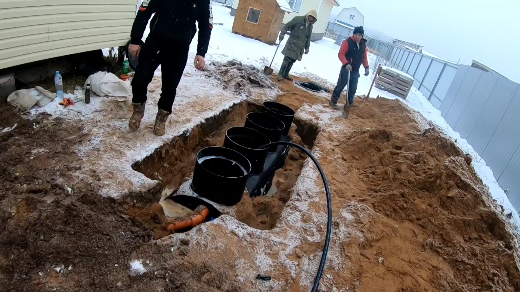 Септик, скважина, санузел сделали за один день