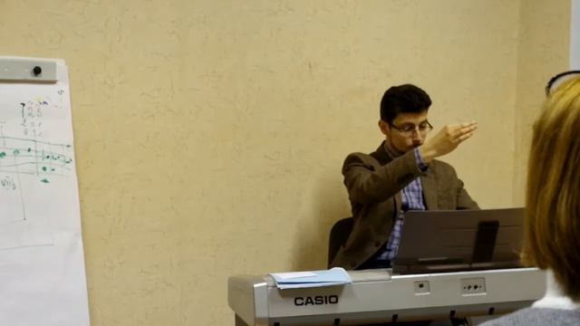 Хоровое сольфеджио  продвинутого уровня  в клубе  Пой  - фрагменты занятия