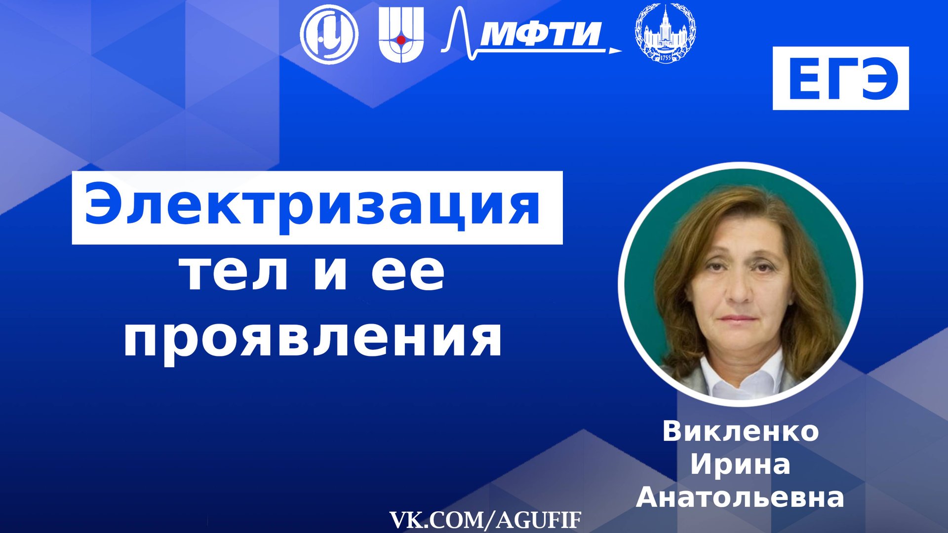 Электризация тел и её проявления.