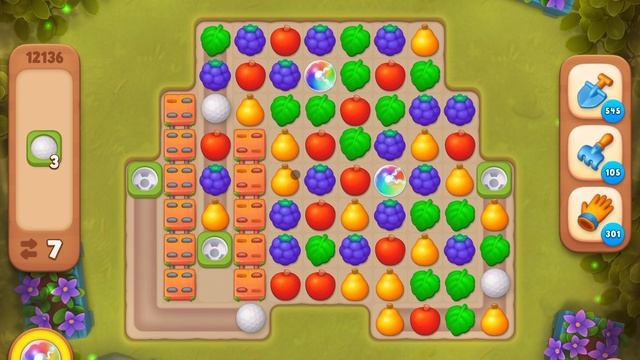 GardenScapes уровень 12136 без бустеров
