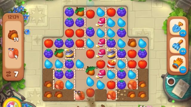 GardenScapes уровень 12134 без бустеров