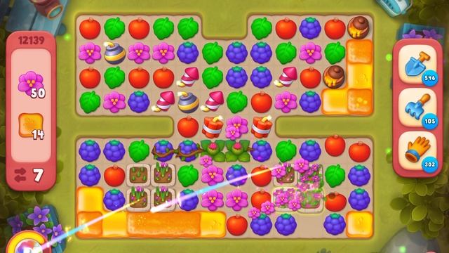GardenScapes уровень 12139 без бустеров