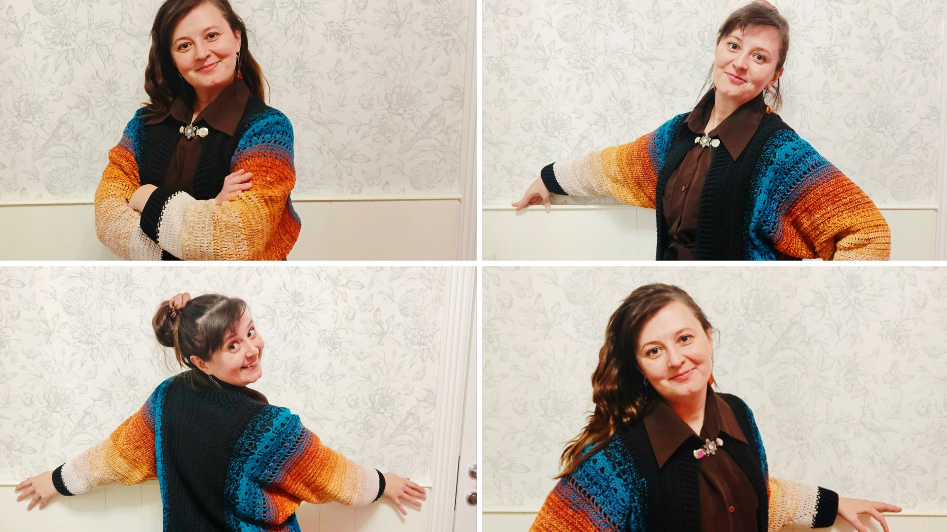 Часть 10. Кардиган Яркая осень, вяжем спинку.mp4