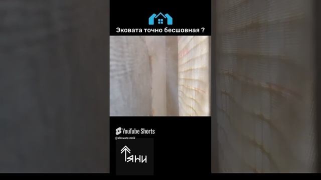 Эковата точно бесшовная  #утепление #строительство #сруб