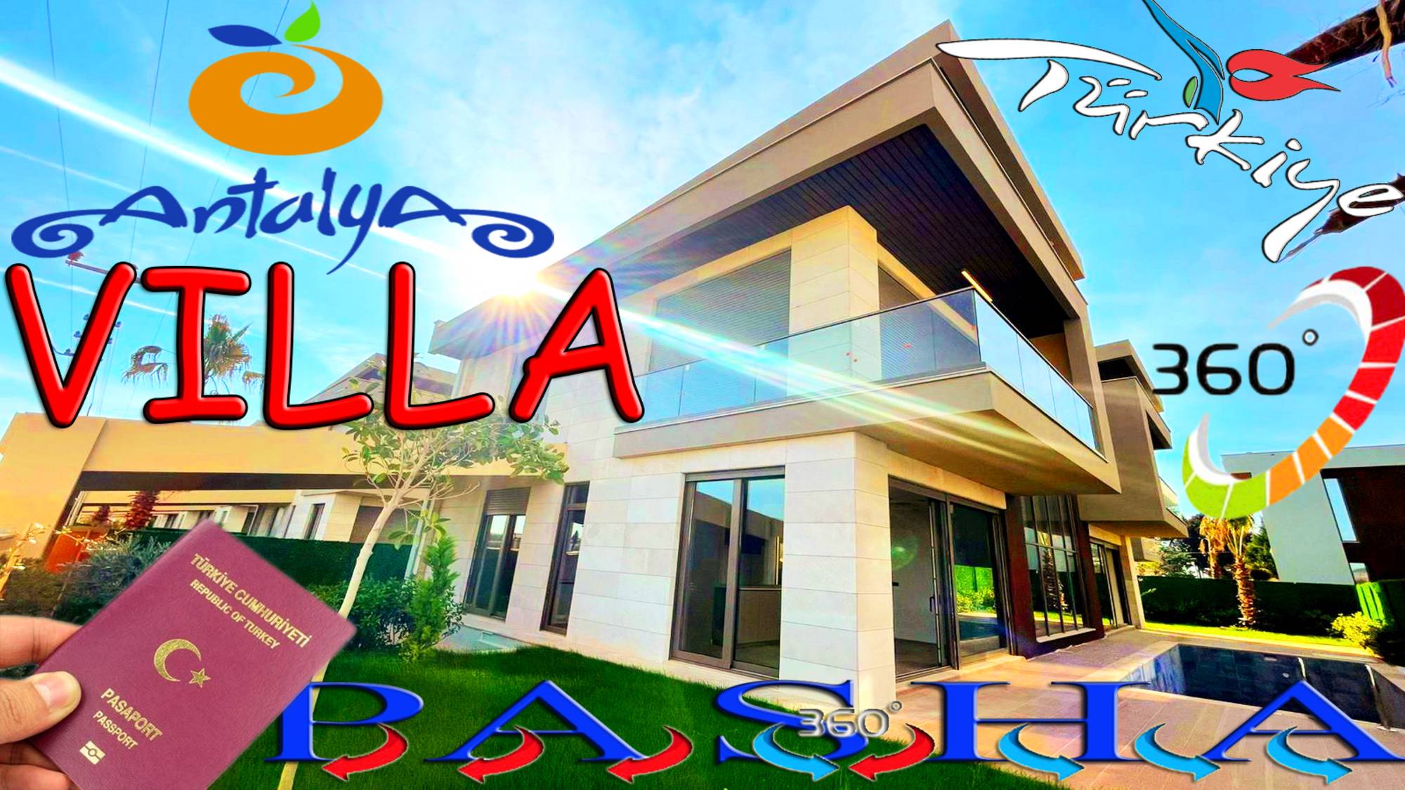 Шикарная вилла ультра-люкс под гражданство в районе Döşemealtı Antalya. Обзор в VR 360 градусов