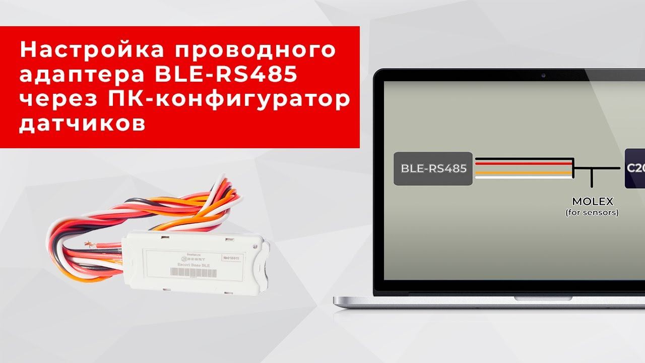 Настройка проводного адаптера BLE-RS485 через ПК-конфигуратор датчиков Эскорт