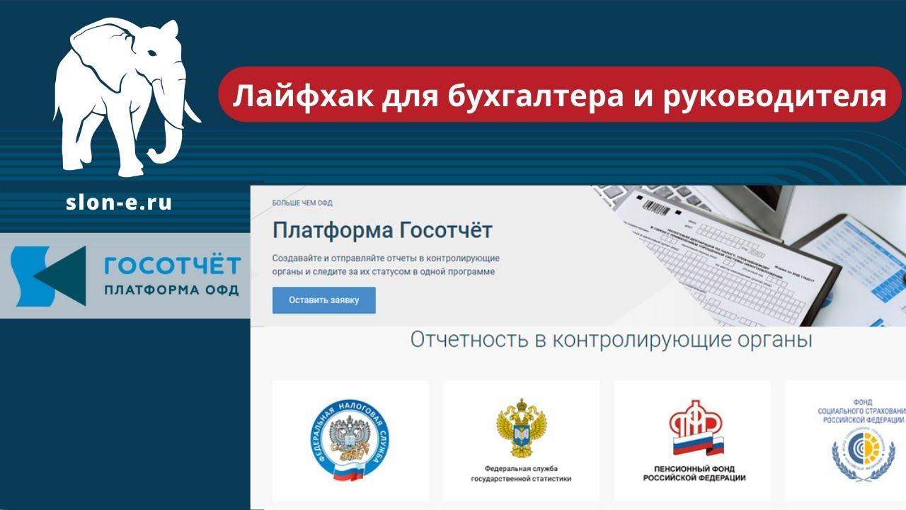 Лайфхак для бухгалтера и владельца бизнеса. Как сдать отчет за один клик. Госотчет от Платформа ОФД