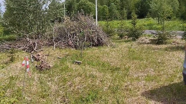 Зачистка участка. Прокладка трубы для кабеля. Участок с нуля. Часть №1