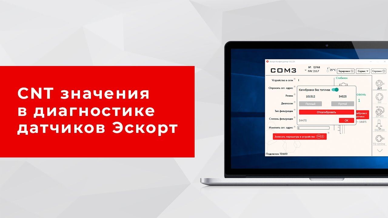 CNT значения в диагностике датчиков уровня топлива Эскорт