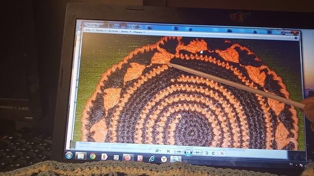 Прихватка " коричнево-рыжая"