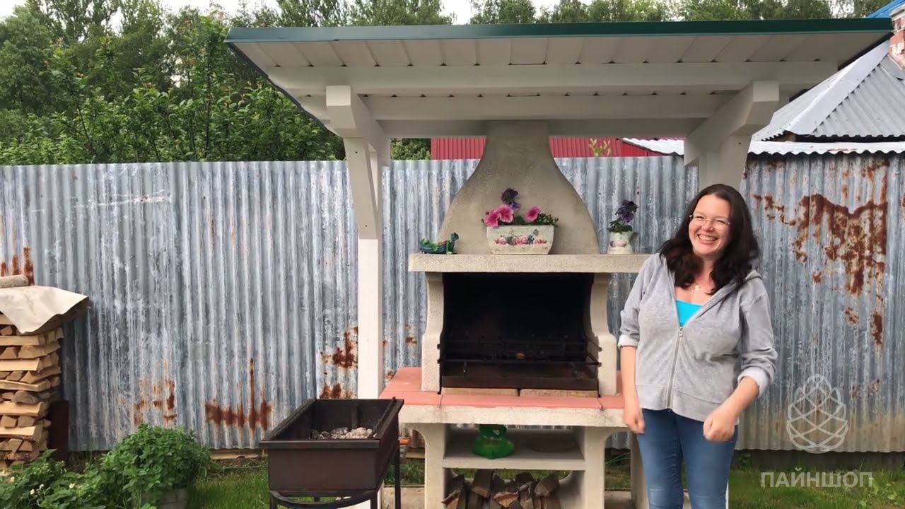 Видео отзыв на навес под барбекю