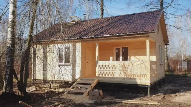 Строительство дома-бани из сухого бруса под ключ - заказ по типовому проекту с нашего сайта Пестово