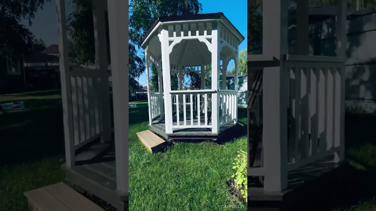 Беседка Виктория - современная архитектура для загородного отдыха со вкусом#shortsclip #shortsvideo