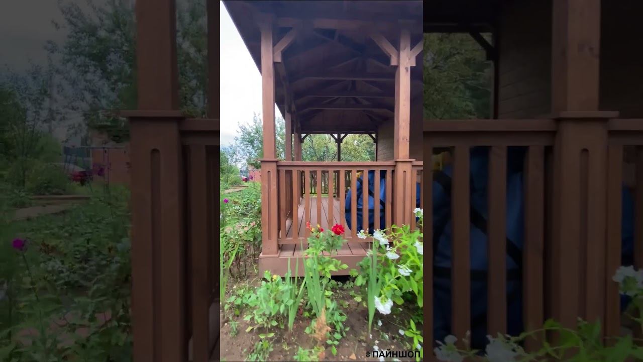 Прямоугольная беседка из дерева 4х2,7м⭐