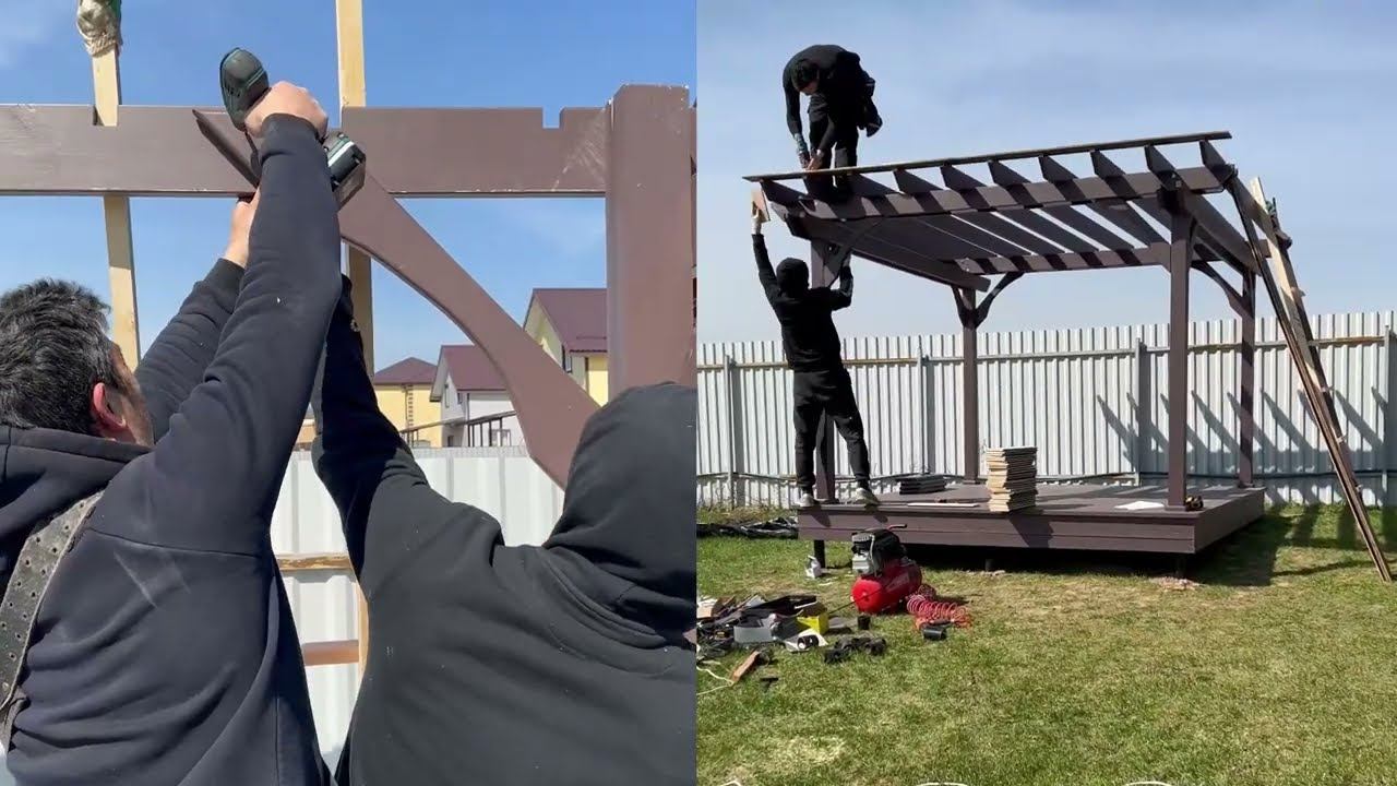 Обзор | Пергола с полом №1