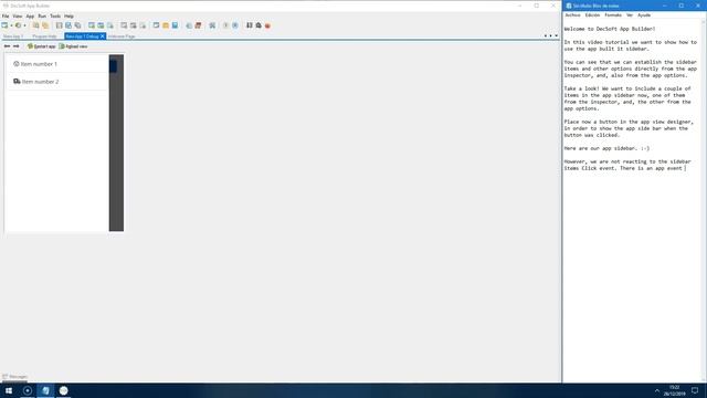 Урок 05 - Боковая панель приложения