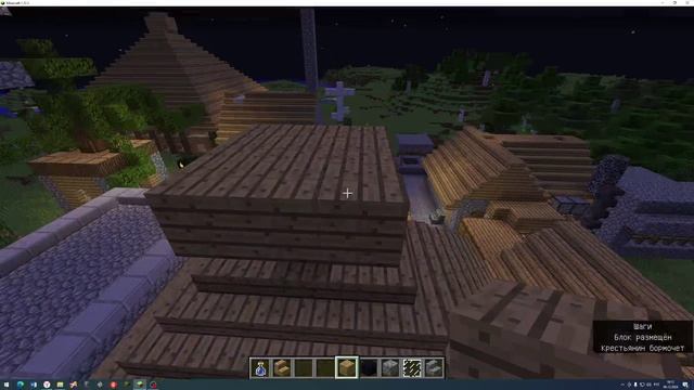 Построил овчарню в Minecraft